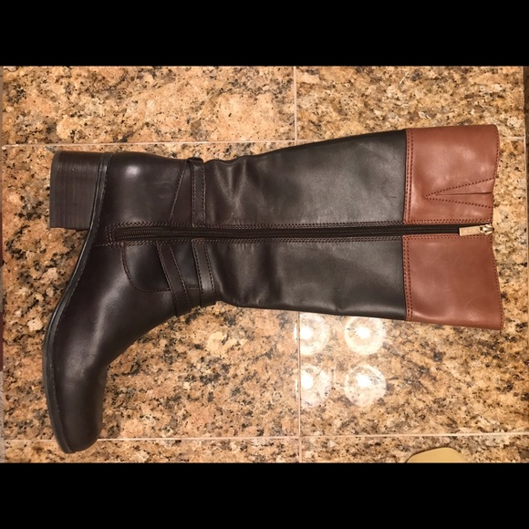 Bandolino | Shoes | Bandolino Carlotta Two Tone Riding Boots | Poshmark